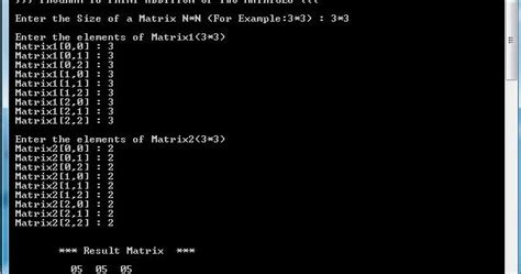 c sharp sense c program for addition of matrices using arrays