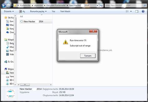 microsoft visual basic run time error 9 subscript out of range bu