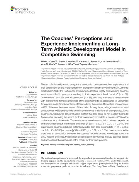 Pdf The Coaches Perceptions And Experience Implementing A Long Term