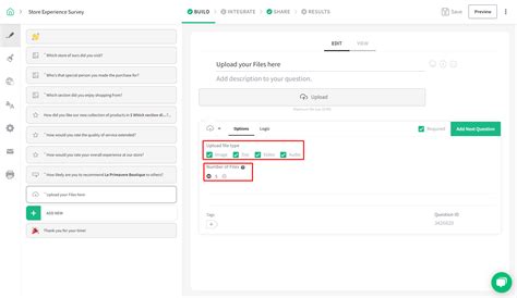 multiple files upload customer experience all surveys