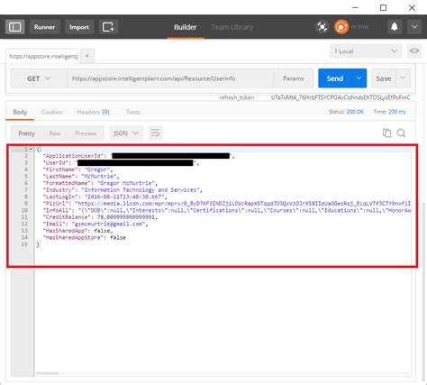 dev app store example with postman [app store wiki]
