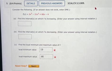 Solved Consider The Following Function F X 2x3−15x2 36x−5