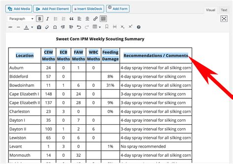 how to make ada compliant tables in wordpress plugged in for umaine