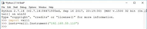 programming example using vxi11 lxi and python for lan control