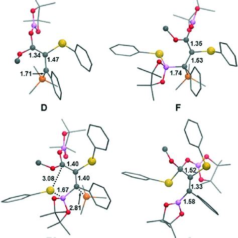 Molecular Structures And Main Geometric Parameters Å Of The