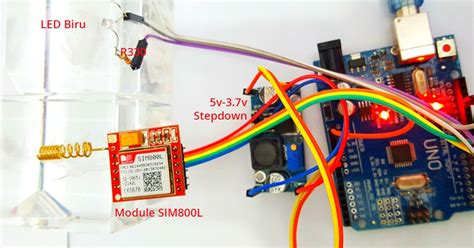 sim800l control led relay menggunakan sms dengan format tertentu