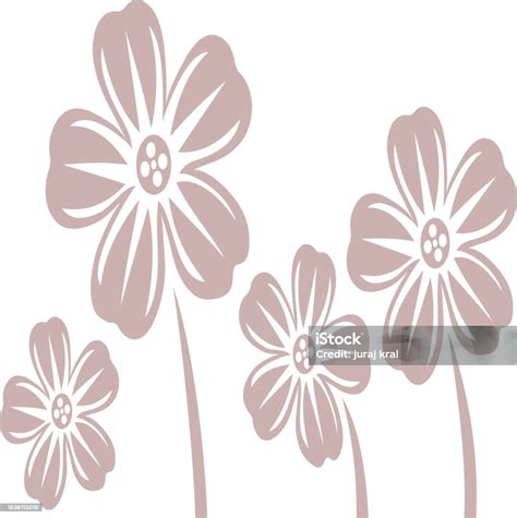 白い背景に紫色の花 イラストレーションのベクターアート素材や画像を多数ご用意 イラストレーション スケッチ デザイン Istock