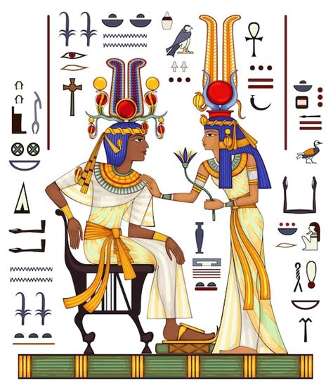Premium Vector Egyptian Hieroglyph And Symbolancient Culture Sing And