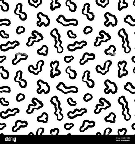 Hand Drawn Fluid Amorphous Forms Seamless Pattern Stock Vector Image