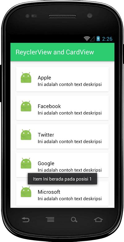 cara membuat reyclerview dan cardview android belajar