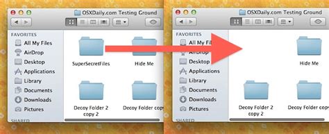 hide folders in mac os x