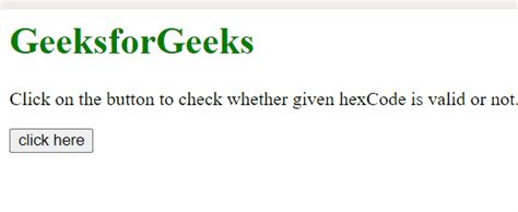 Javascript Check If A String Is A Valid Hex Color Representation