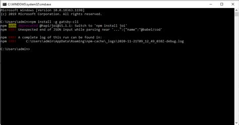 node js i am not able to install gatsby stack overflow