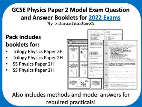 Aqa Gcse Physics Paper 2 Revision Booklet For 2022 Teaching Resources