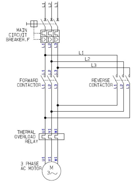 forward reverse motor control forward reverse motor control diagram