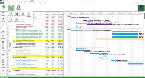 export to excel csv project plan 365