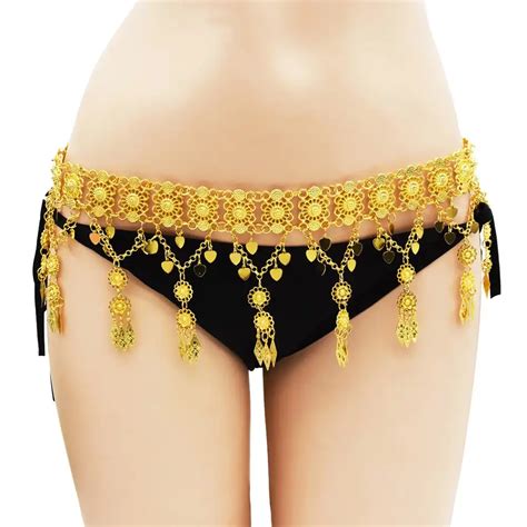 Egyptian Crystal Rhinestone Belly Dance Performances Gold Necklace