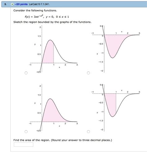 Solved Consider The Following Functions F X 3xe X2 Y