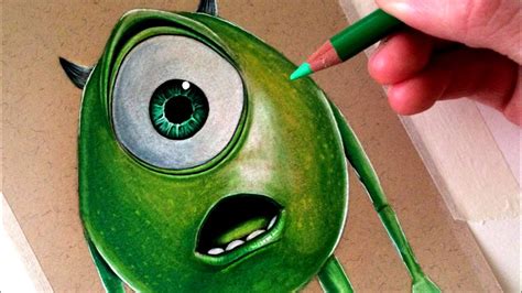 Drawing Mike Wazowski From Monsters Inc Fan Art Friday Youtube