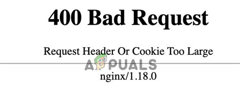Ошибка 400 request header or cookie too large