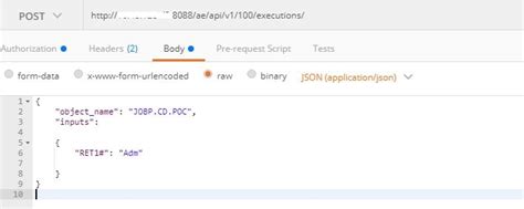 how to make ae rest api call using curl command automic workload