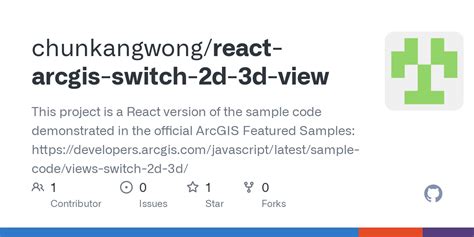 github chunkangwong react arcgis switch 2d 3d view this project is a