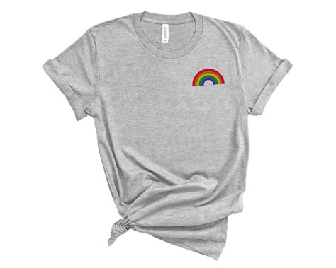 Rainbow Pocket Pride Shirt Gay Pride T Shirt 2023 Cute Etsy