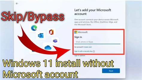 How To Bypass Skip Microsoft Account Sign In While Installing Windows