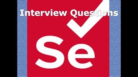 selenium interview questions and answers for beginners youtube