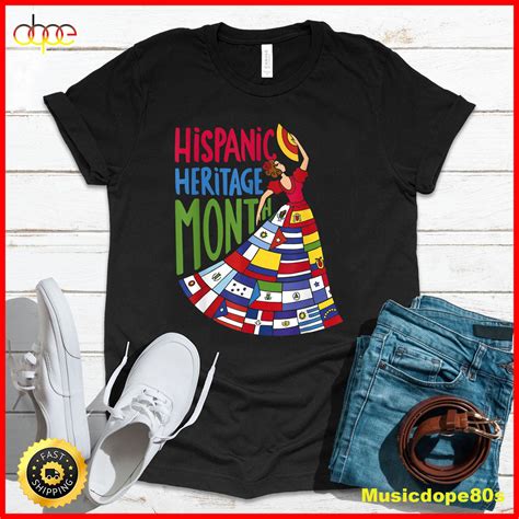 National Hispanic Heritage Month Celebration Flags Men Women T Shirt