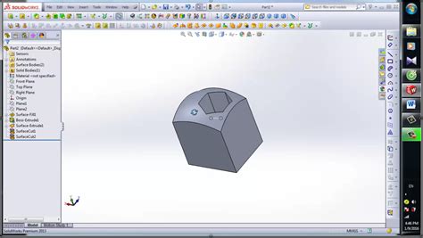 Solidworks Filled Surface Thicken Planar Surface Cut – Thicken