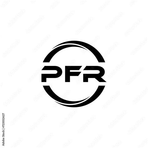 Pfr Letter Logo Design With White Background In Illustrator Cube Logo