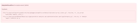 riskfolio module not found when launching streamlit works from