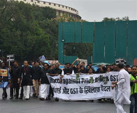 Cong Mps Stage Protest Against Price Rise Rahul Priyanka Among