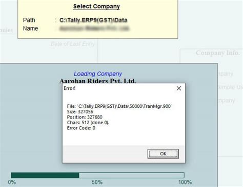 corrupted tally files repair services upload and repair