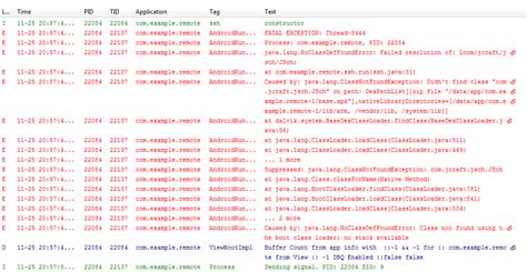 android java lang noclassdeffounderror failed