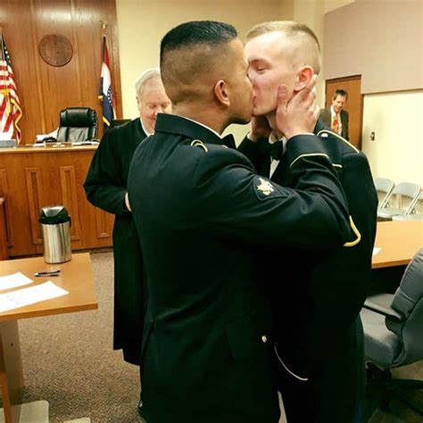 Gay Military Couples First Married Kiss Goes Viral Look