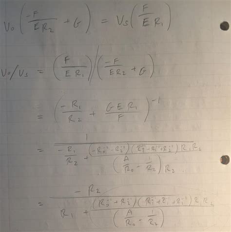 operational amplifier non ideal op amp closed loop gain derivation