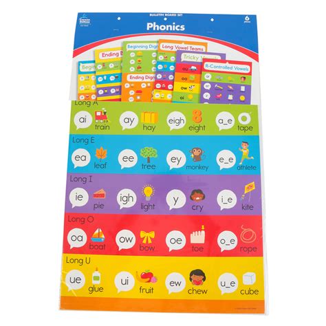 Carson Dellosa Phonics Bulletin Board Set 6 Pieces Grades 1 3