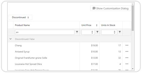 aspxgridview settingscustomizationdialog property asp web forms