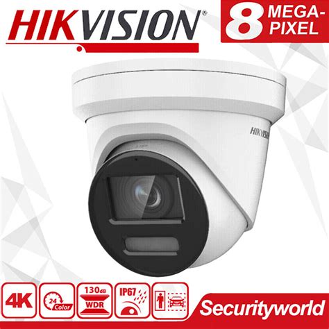 Hikvision 4k 8mp Full Color Acusense Colorvu Poe Ip Camera Ds 2cd2387g2