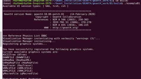 error with the visualization for example b1 on ubuntu getting started