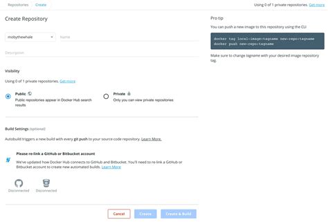 pushing a docker image to docker hub