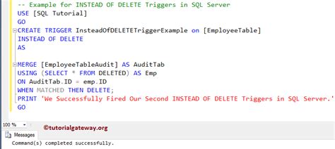 instead of delete triggers in sql server