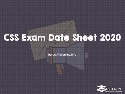 css exam date sheet 2020 fpsc exam date sheet 2020