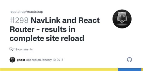 navlink and react router results in complete site reload · issue 298