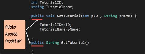 access modifiers specifiers in c with program examples