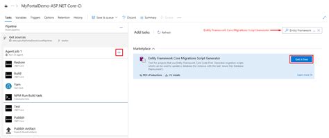 setting up an azure pipeline mvc core asp zero