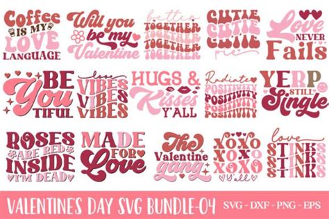 Valentines Day Retro Svg Bundle Graphic By Fokira · Creative Fabrica