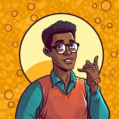 Premium Vector A Dark Skinned Diverse Male Illustration Vector